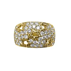 FANTASIA BY DESERIO Pave Ring With Star Cutouts