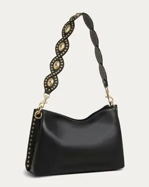 AIMEE Roma Double Entry Shoulder Bag - Black