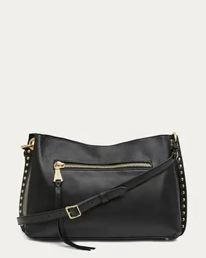 AIMEE Roma Double Entry Shoulder Bag - Black