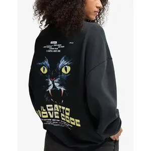 Hugo Branded Print Relaxed-fit Cotton-jersey Sweatshirt