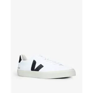 VEJA Campo Leather And Coated-canvas Low-top Trainers - White/blk