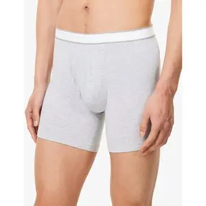 Derek Rose Ethan Mid-rise Stretch-jersey Trunks - Silver