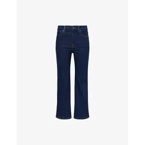 Good American Cropped Boot-cut Denim Jeans