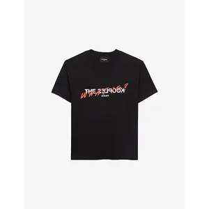The Kooples Logo Print Cotton Jersey T-shirt - Bla01