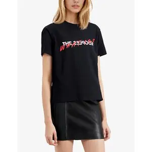 The Kooples Logo Print Cotton Jersey T-shirt - Bla01