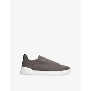 Zegna Triple Stitch Woven Low-top Trainers - Grey/dark