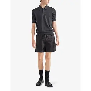 Prada Triangle-logo Re-nylon Swim Trunks - Black