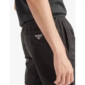 Prada Triangle-logo Re-nylon Swim Trunks - Black