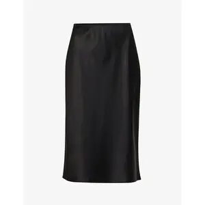 JOSEPH Isaak Silk-satin Midi Skirt