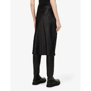 JOSEPH Isaak Silk-satin Midi Skirt