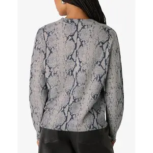 Whistles Snakeskin-intarsia Wool Jumper