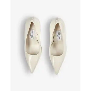 JIMMY CHOO Ixia 95 Pointed-toe Heeled Courts - Latte