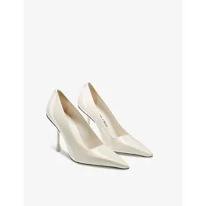 JIMMY CHOO Ixia 95 Pointed-toe Heeled Courts - Latte