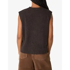 Whistles Sleeveless Wool Tank - Brown