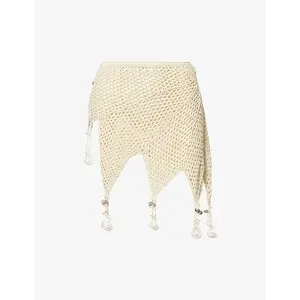 JADED LONDON Ursule Shell Cotton-crochet Mini Skirt - Multi
