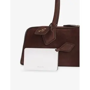 Alaïa Le Teckel Medium Suede Shoulder Bag - Brun/or