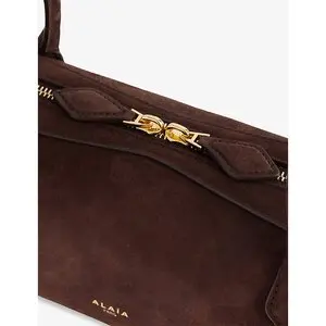 Alaïa Le Teckel Medium Suede Shoulder Bag - Brun/or
