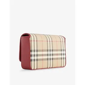 Burberry Hampshire Check Coated Canvas Top-handle Bag