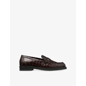 Jimmy Choo Croc Effect Flats For Women