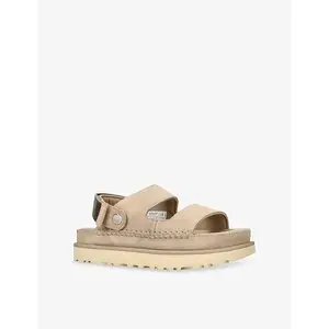 UGG Branded Suede Goldenstar Glide Sandals