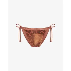 Agent Provocateur Cayla Leopard-print Bikini Bottom - Leo/black