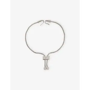 POUBEL Rhodium-plated Sterling Charm Bracelet - Silver