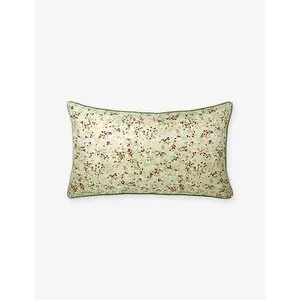 YVES DELORME Gaura Floral-print Silk Cushion Cover 57cm X 33cm - Multicoloured
