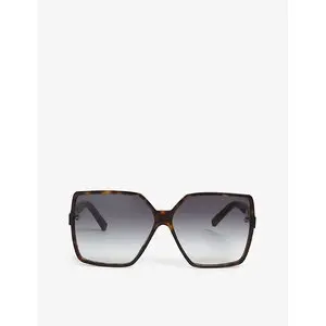 Saint Laurent Betty Havana Square-frame Sunglasses - Brown