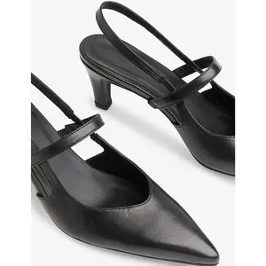 Whistles Cecily Pointed-toe Leather Heeled Slingbacks