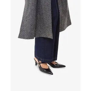 Whistles Cecily Pointed-toe Leather Heeled Slingbacks