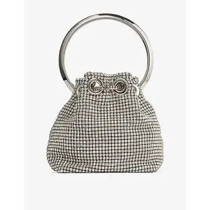 JIMMY CHOO Bon Bon Micro Crystal-embellished Top-handle Bag