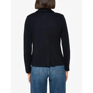 Whistles Slim-fit Single-breasted Cotton-jersey Jacket