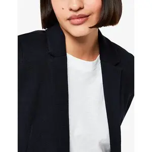 Whistles Slim-fit Single-breasted Cotton-jersey Jacket