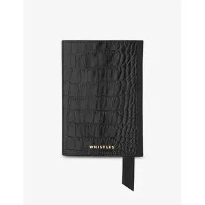 Whistles Croc-embossed Leather Passport Holder