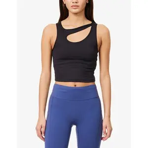 On Studio Cut-out Stretch-woven Top