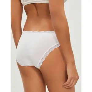 STRIPE & STARE Pack Of Four Lace Stretch-jersey Briefs