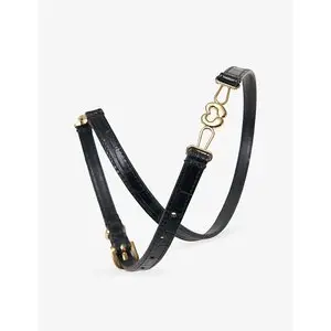 Maje Croc-effect Leather Belt