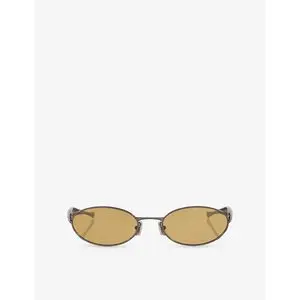 Bottega Veneta Oval-frame Sunglasses - Silver