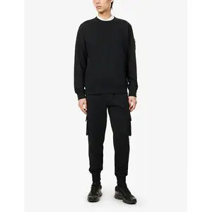 Moose Knuckles Hartsfield Brand-motif Cotton-jersey Sweatshirt - Black