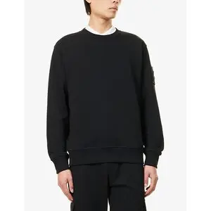 Moose Knuckles Hartsfield Brand-motif Cotton-jersey Sweatshirt - Black