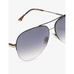 Victoria Beckham Pilot Metal Sunglasses - Black