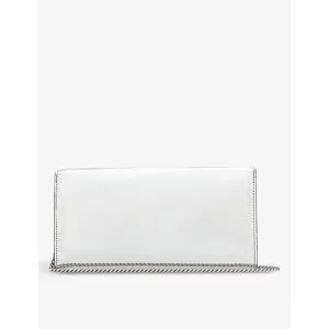 JIMMY CHOO Emmie Mirrored-fabric Clutch - Silver