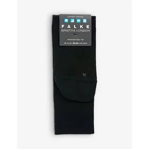 Falke Sensitive London Cotton-blend Knitted Socks - Black