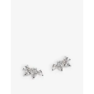 CARAT* LONDON Kira Sterling And Zirconia Stud Earrings - Silver