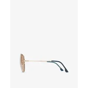 Victoria Beckham Aviator Metal Sunglasses
