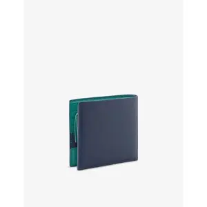 BVLGARI Logo-plaque Leather Wallet - Blue