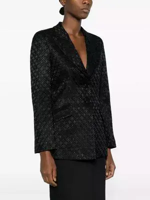 Alberta Ferretti Monogram-jacquard Single-breasted Blazer