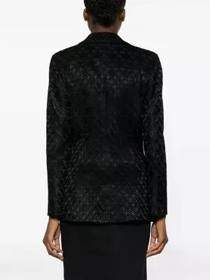 Alberta Ferretti Monogram-jacquard Single-breasted Blazer