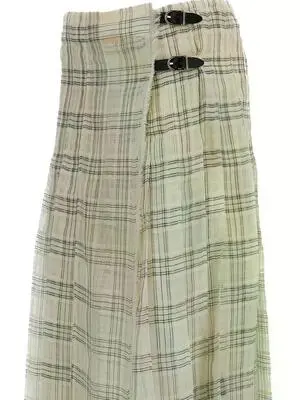 DURAZZI MILANO Plaid Midi Skirt