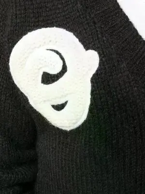 Off-White Alpaca And Wool-blend Jumper With Appliqu